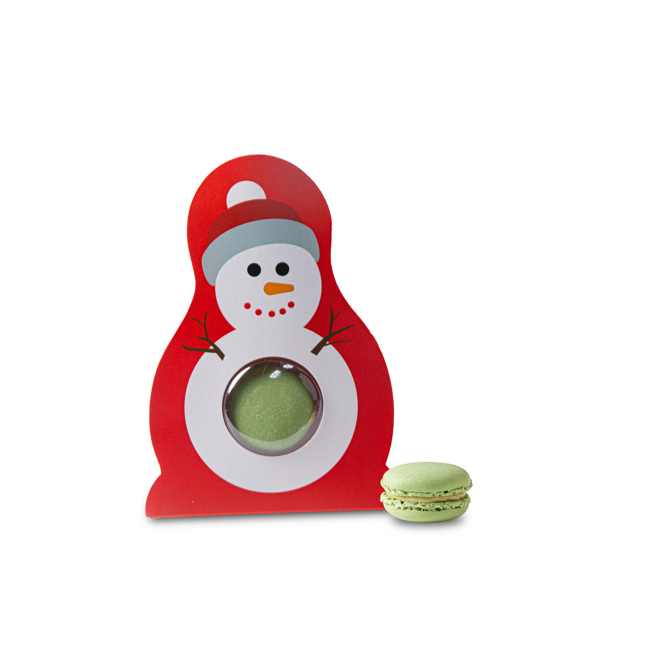 Snowman Macaron Gift Box (1pc) - Schoggi Meier